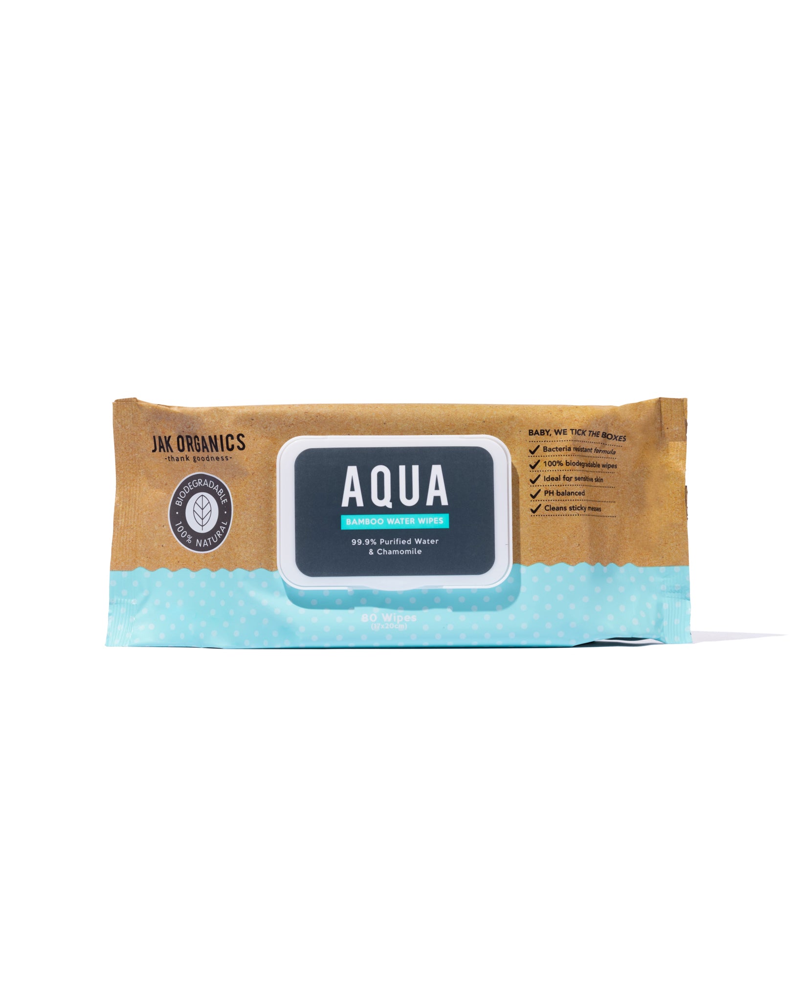 AQUA | Eco Water Wipes | SINGLE pack - JAK Organics